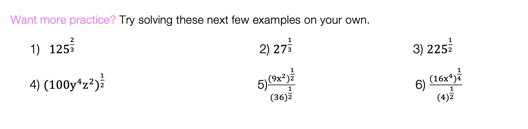 Rational Exponents: Algebra 2/Trig. - Math Lessons