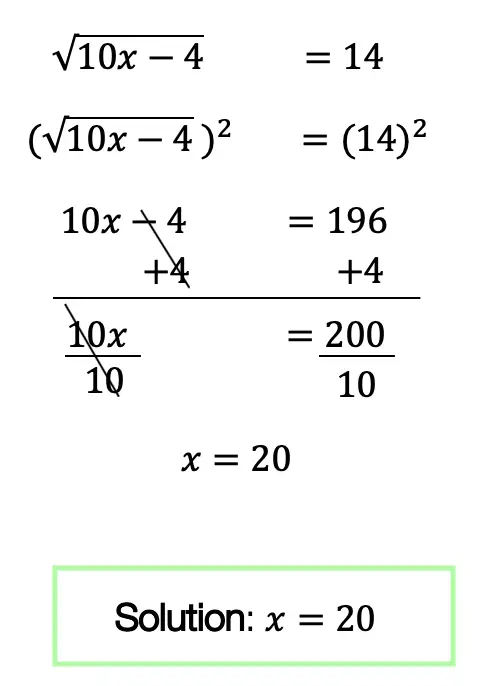 Solving Radical Equations: Algebra 2/Trig. - Math Lessons