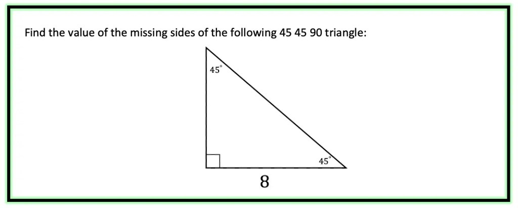 45 45 90 Triangle - Math Lessons