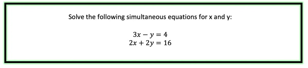Simultaneous Equations: Algebra - Math Lessons
