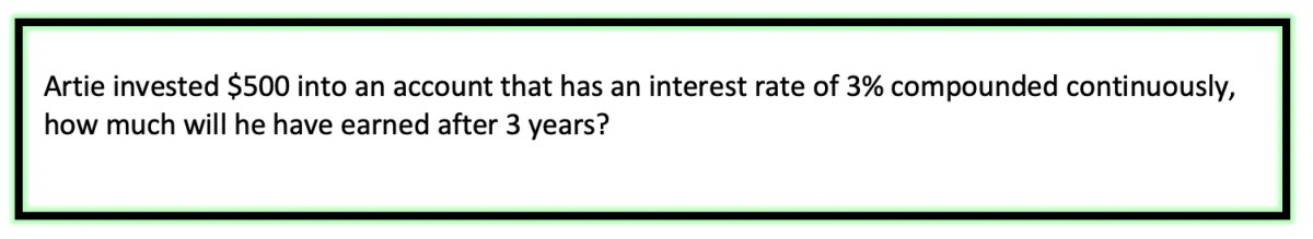Continuously Compounding Interest Formula - Math Lessons