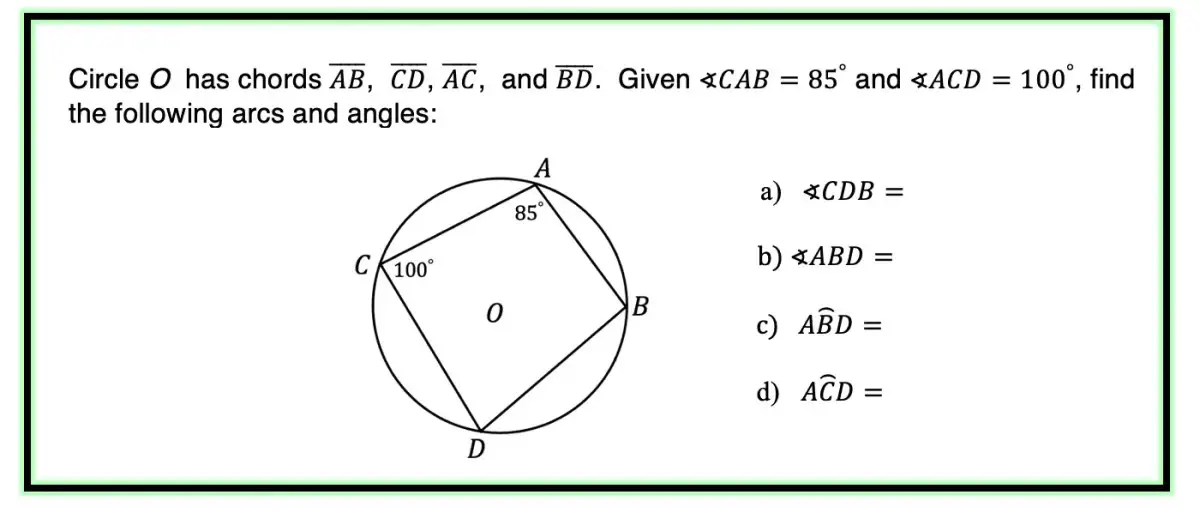 Inscribed Angles & Intercepted Arcs: Geometry - Math Lessons