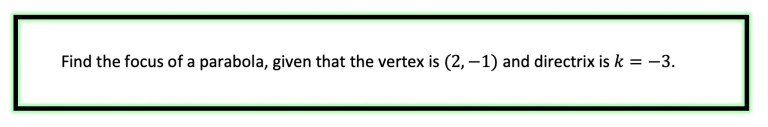 Focus and Directrix of a Parabola: Algebra 2 - Math Lessons