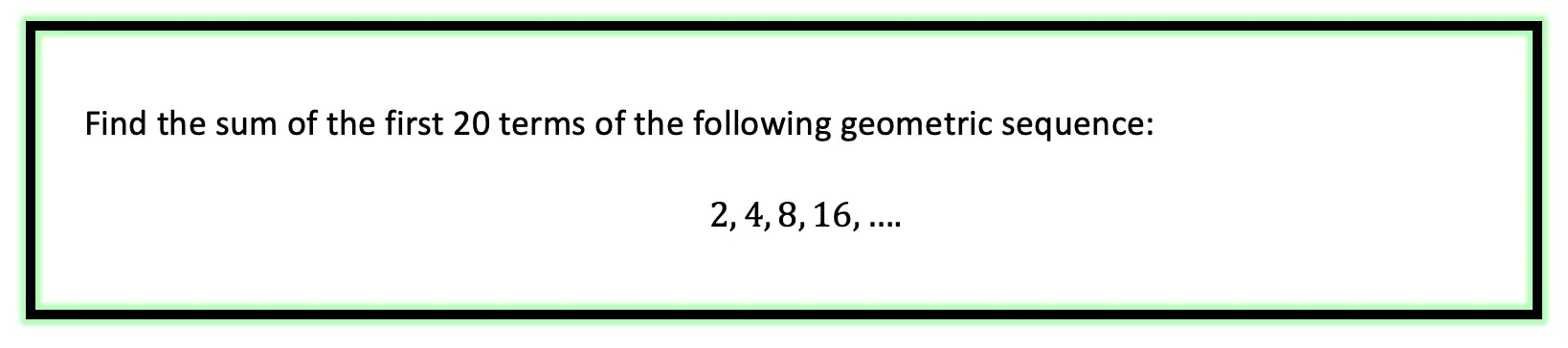 Finite Geometric Series - Math Lessons