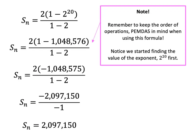 Finite Geometric Series - Math Lessons