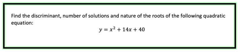 What is the Discriminant? - Math Lessons