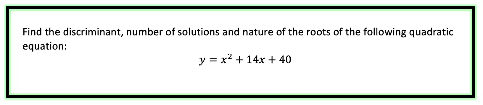 What is the Discriminant? - Math Lessons