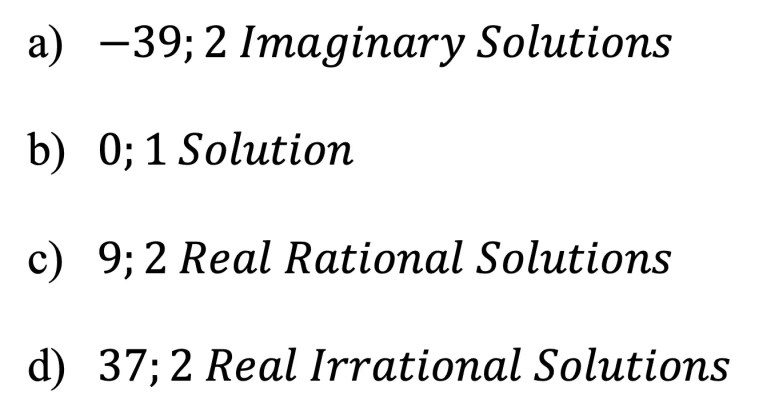 What is the Discriminant? - Math Lessons