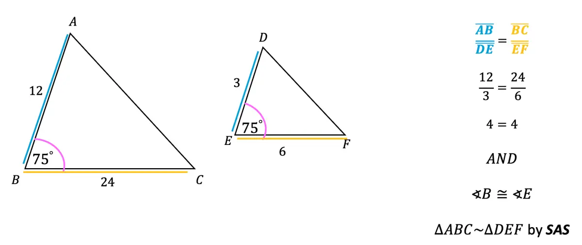 Similar Triangles: AA, SSS, & SAS - Math Lessons