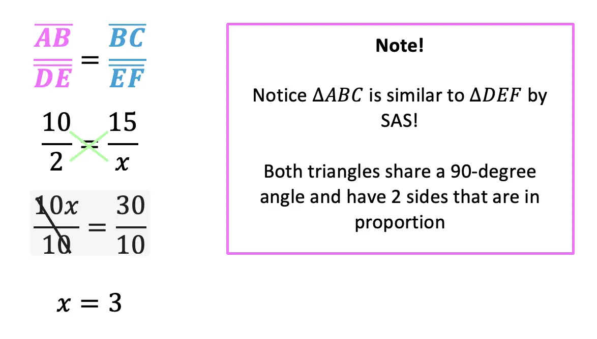 Similar Triangles: AA, SSS, & SAS - Math Lessons