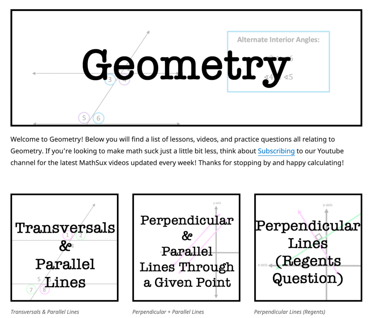 Geometry Cheat Sheet & Review - Math Lessons