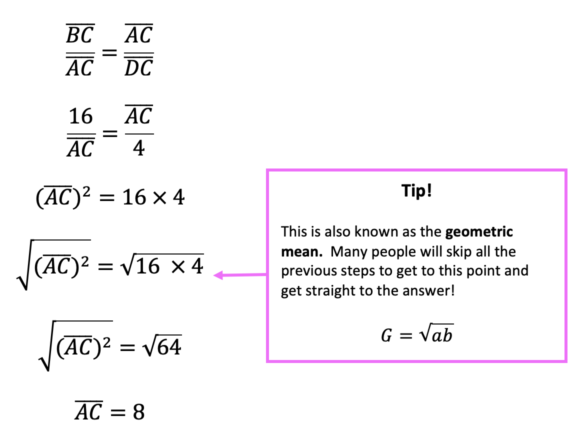 Legs of a Right Triangle (when an altitude is drawn) - Math Lessons
