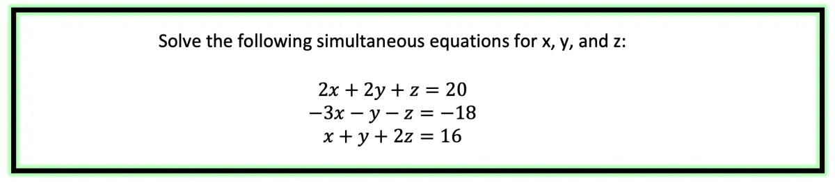 3 Equations 3 Unknown - Math Lessons