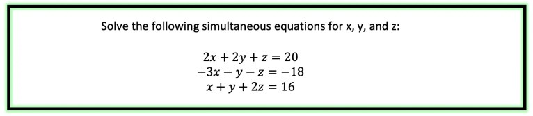 3 Equations 3 Unknown - Math Lessons