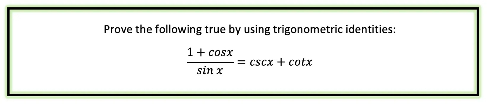 Trig Identities - Math Lessons