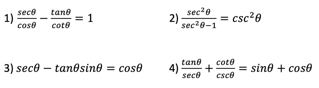 Trig Identities - Math Lessons
