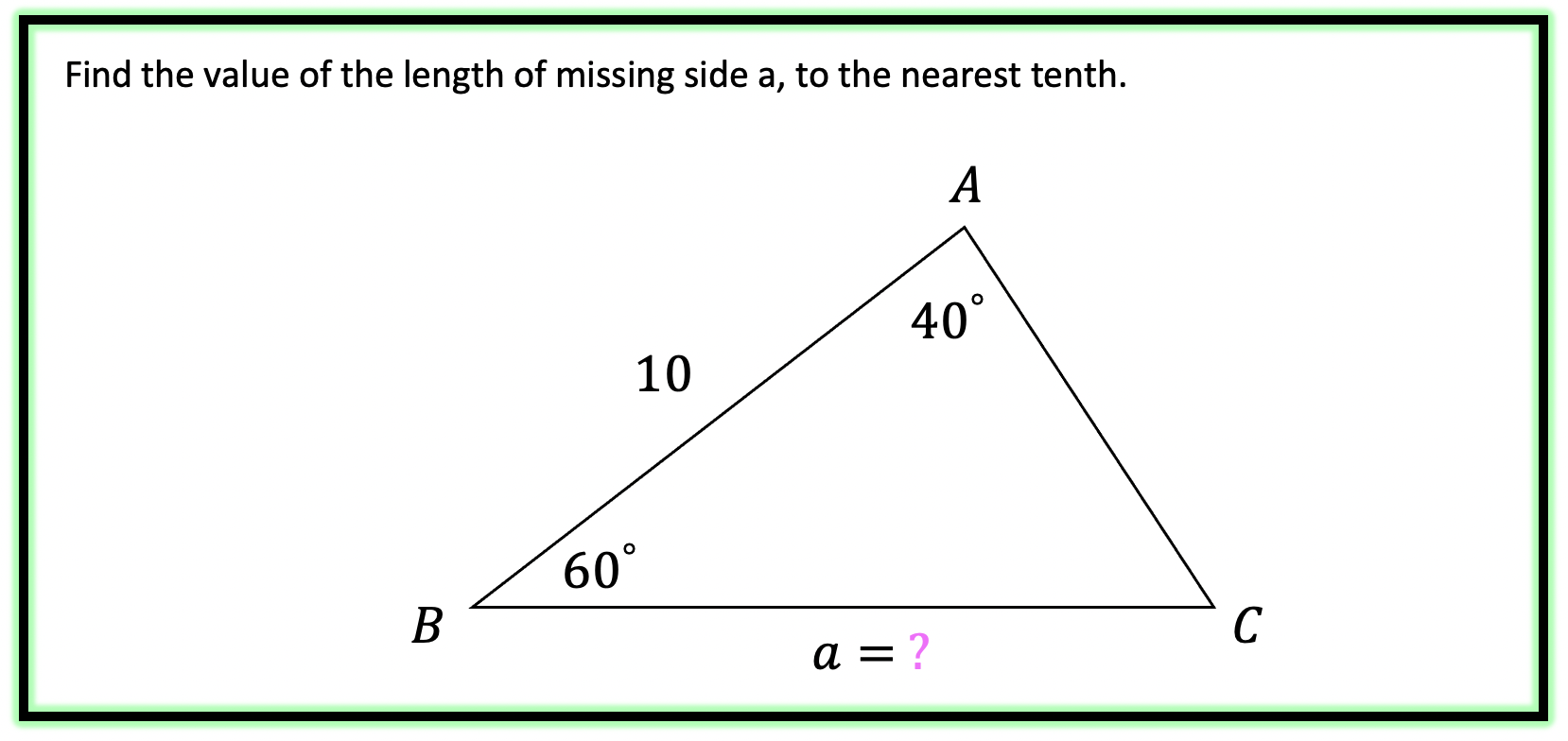 Law of Sines - Math Lessons