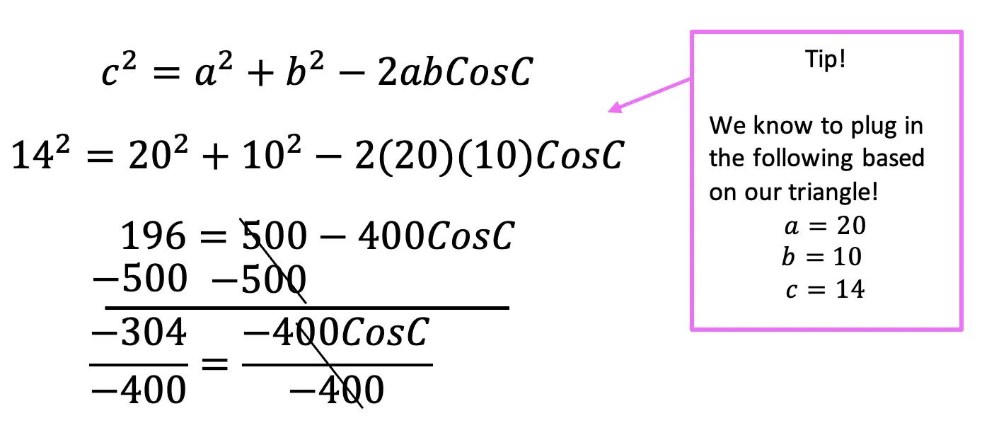 Law of Cosines - Math Lessons