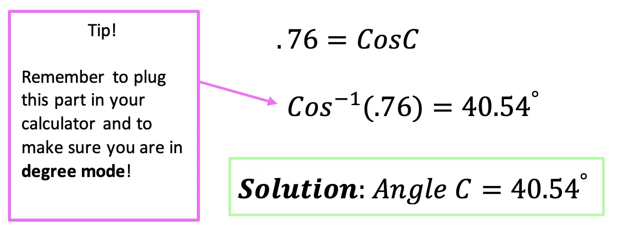Law of Cosines - Math Lessons