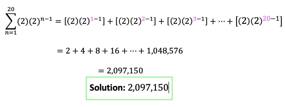 Finite Geometric Series - Math Lessons