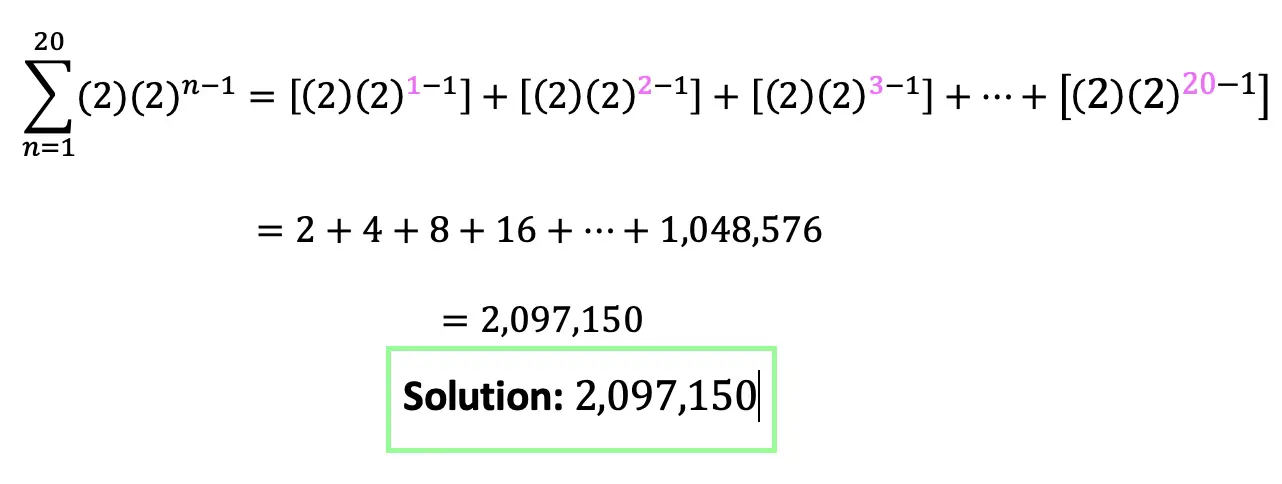 Finite Geometric Series - Math Lessons